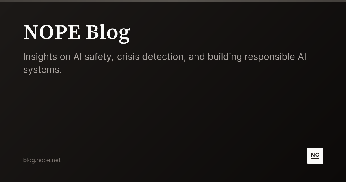 NOPE Blog - AI Safety Engineering